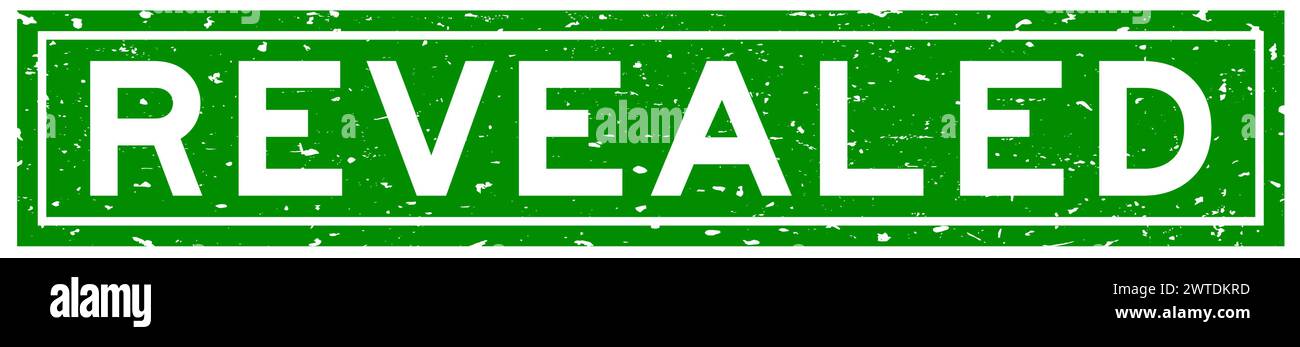 Grunge green revealed word square rubber seal stamp on white background Stock Vector Image & Art ...