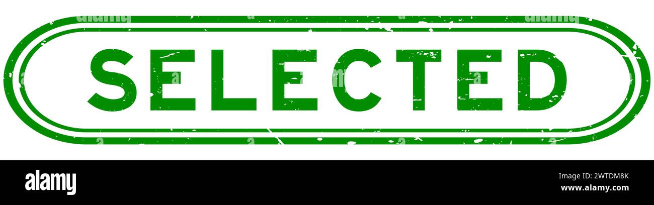 Grunge green selected word rubber seal stamp on white background Stock Vector Image & Art - Alamy