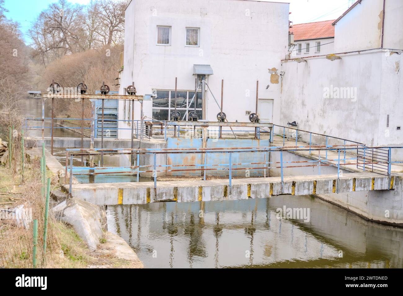 Small hydroelectric power plant in the middle of a village in the Czech ...