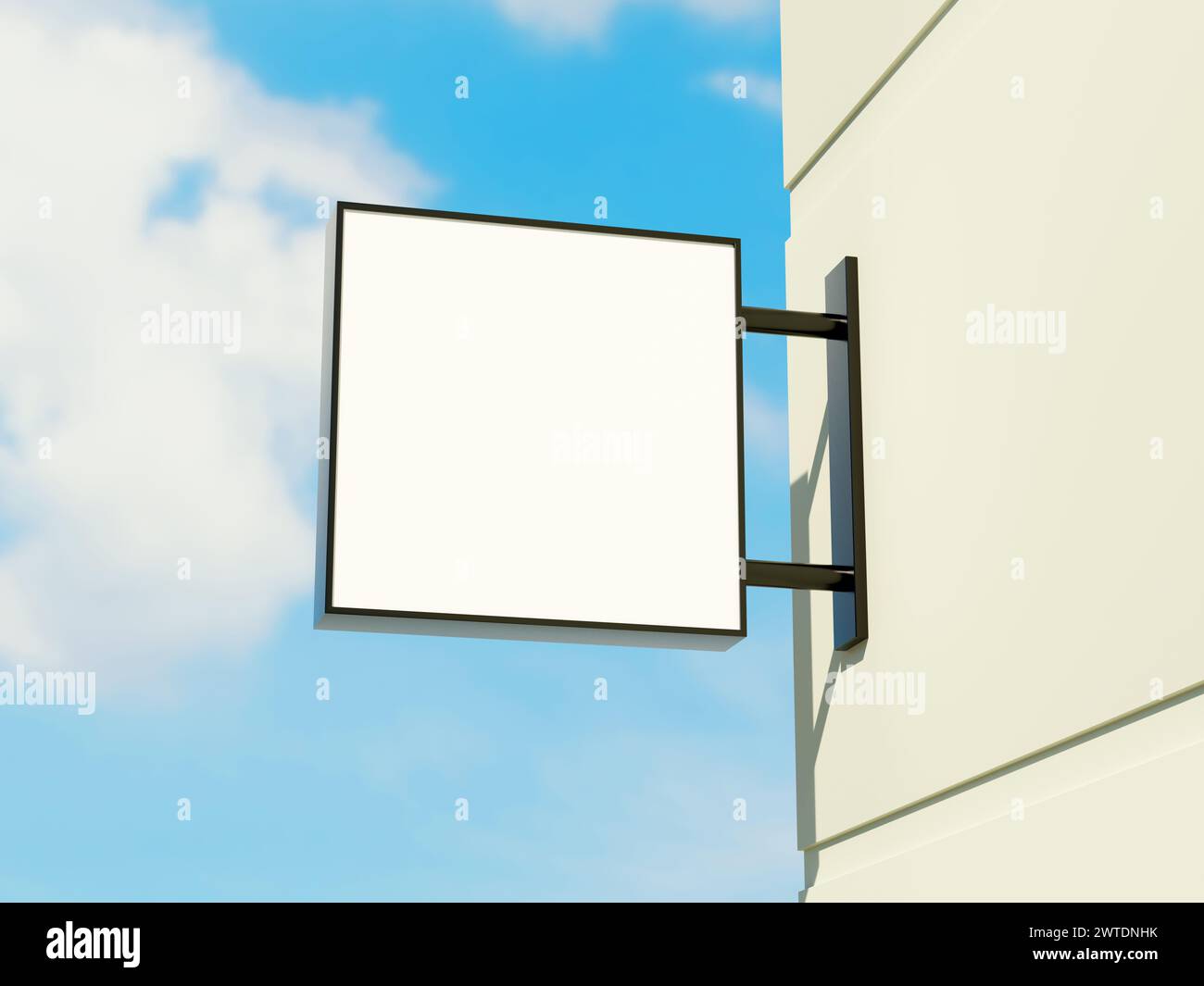 Wall Mounted Storefront Sign Mockup Stock Photo - Alamy