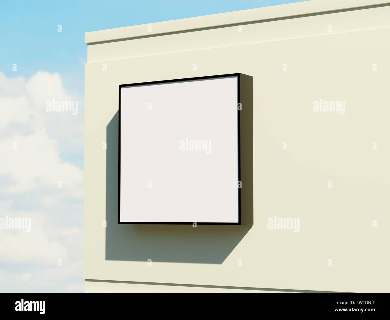 Wall Mounted Storefront Sign Mockup Stock Photo - Alamy