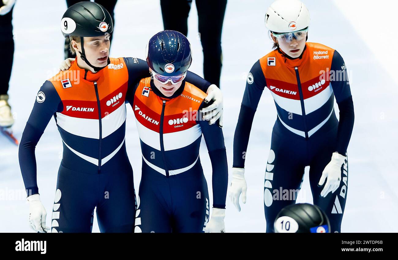ROTTERDAM - Jens van 't Wout, Xandra Velzeboer and Selma Poutsma during ...