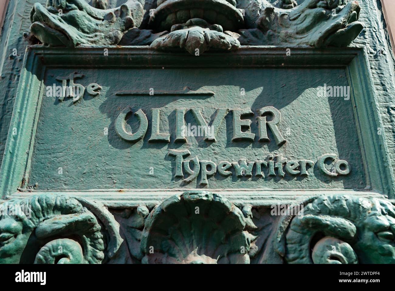 Chicago, Illinois - United States - March 11th, 2024: Building plaque ...