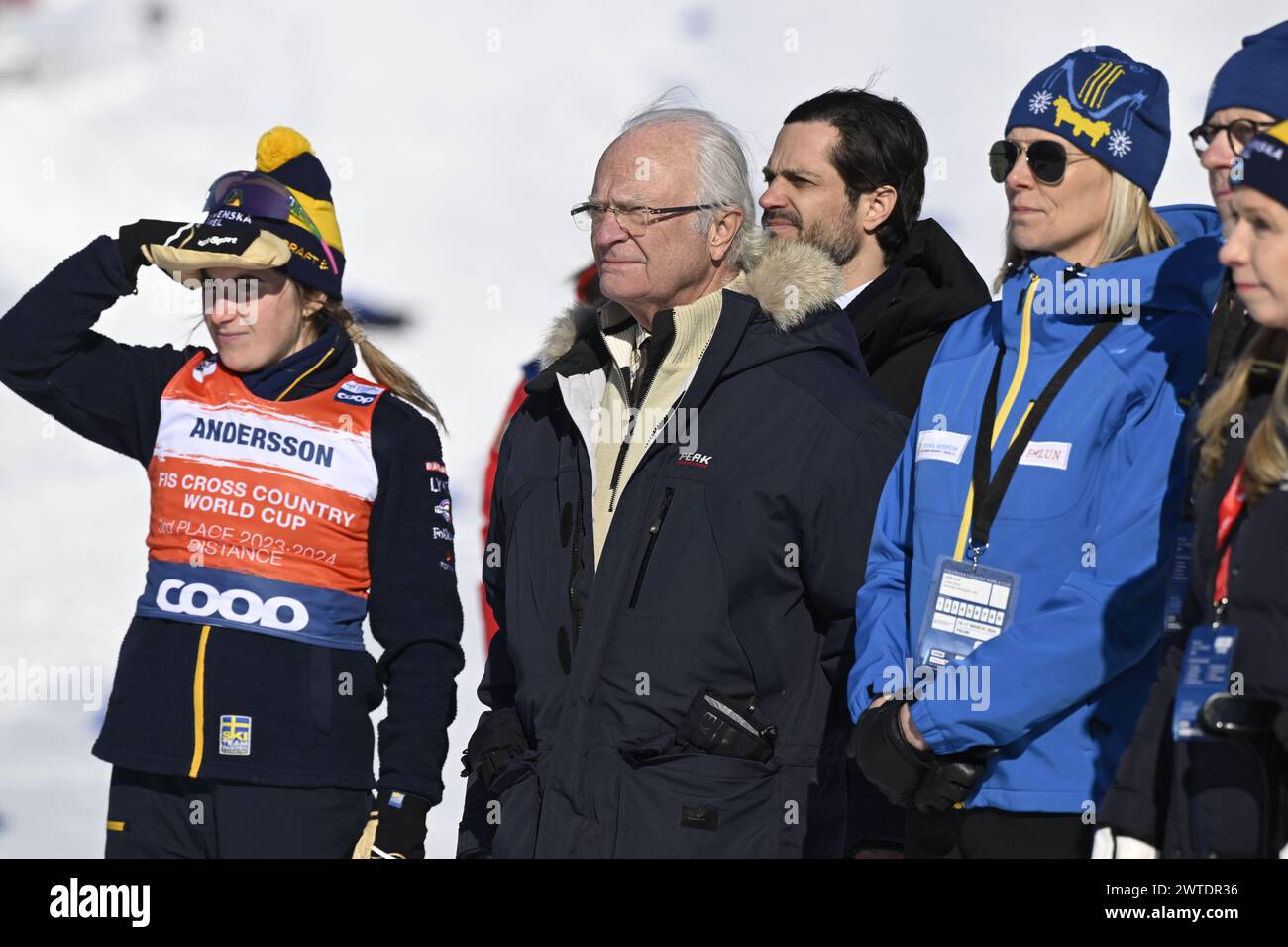 Falun, Sweden. 17th Mar, 2024. Falun 20240317King Carl Gustaf and ...