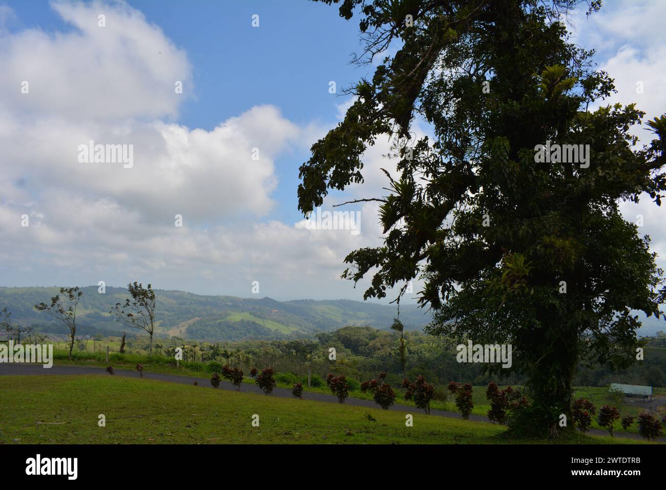 Hot spring bath at a resort by Mount Arenal volcano in Costa Rica Stock ...
