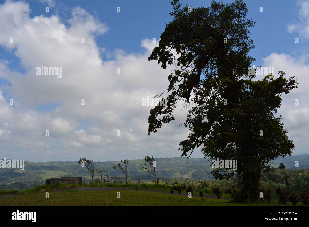 Hot spring bath at a resort by Mount Arenal volcano in Costa Rica Stock ...