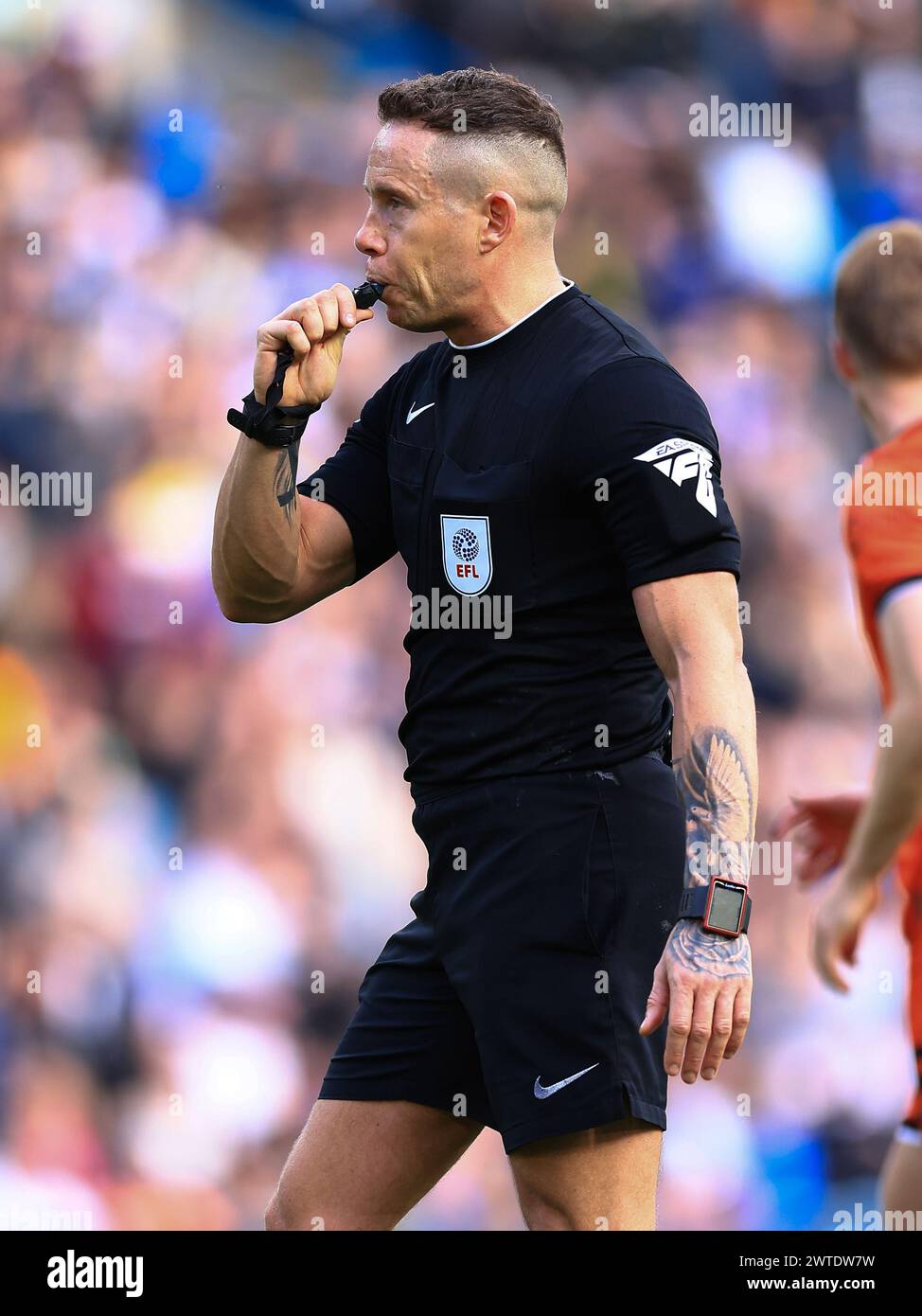Leeds, UK. 17th Mar, 2024. Referee Stephen Martin during the Leeds ...