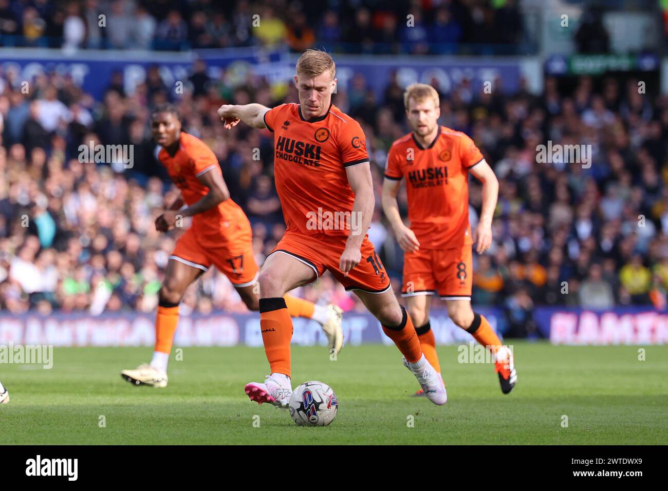 Zian Flemming (Millwall) shoots during the Sky Bet Championship match ...