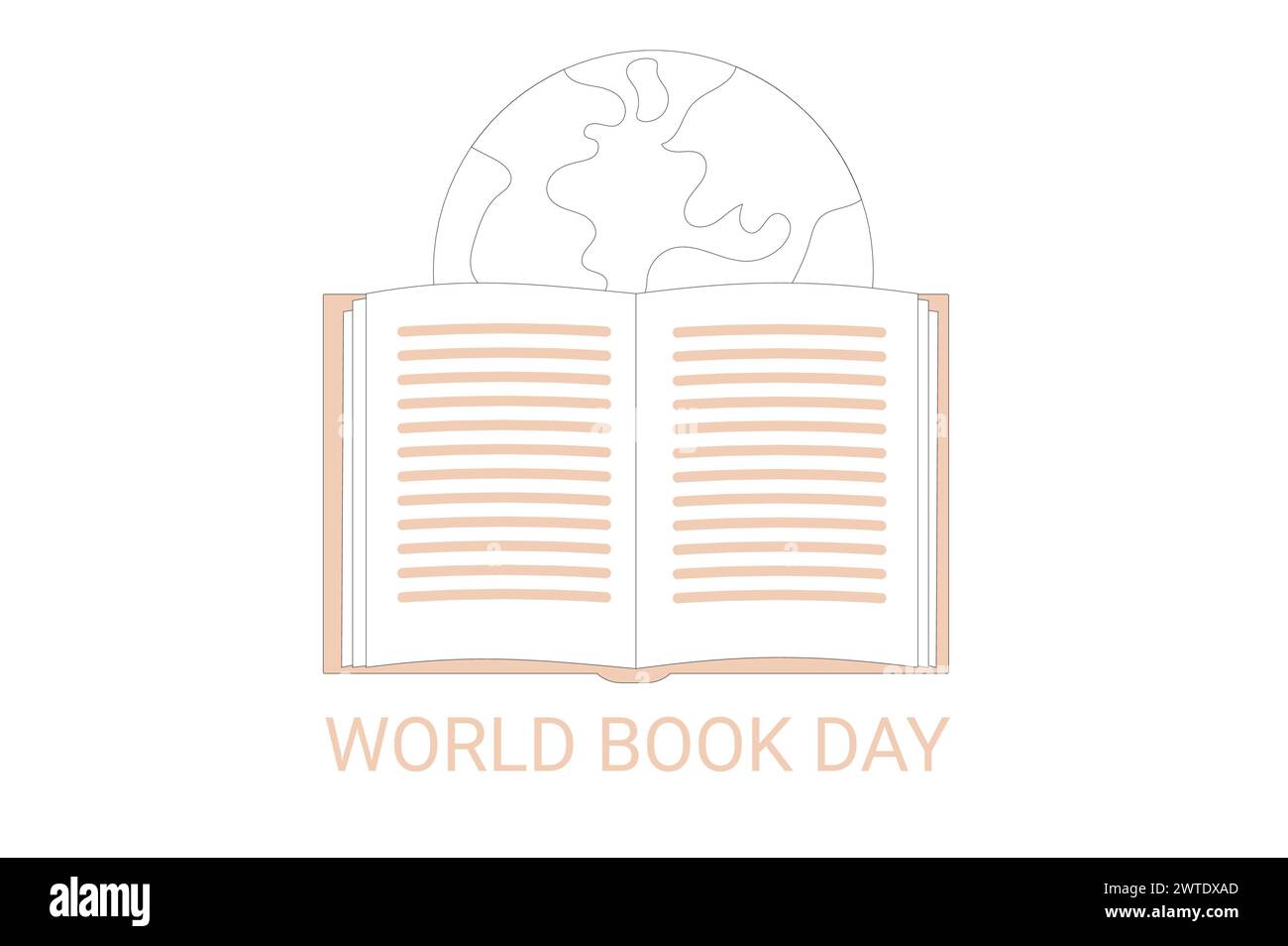 World book and copyright day banner template. Reading lover. Learning and education holiday ...