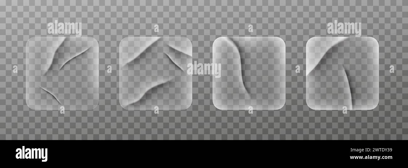 Glass mockup for stickers Stock Vector Images - Alamy