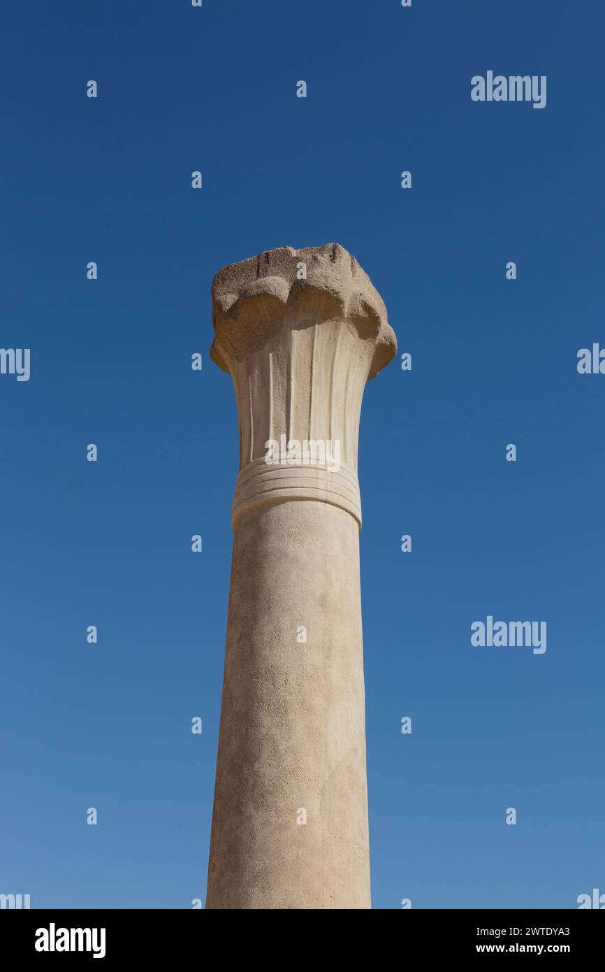 Egypt, Saqqara, the Unas valley temple, column Stock Photo - Alamy