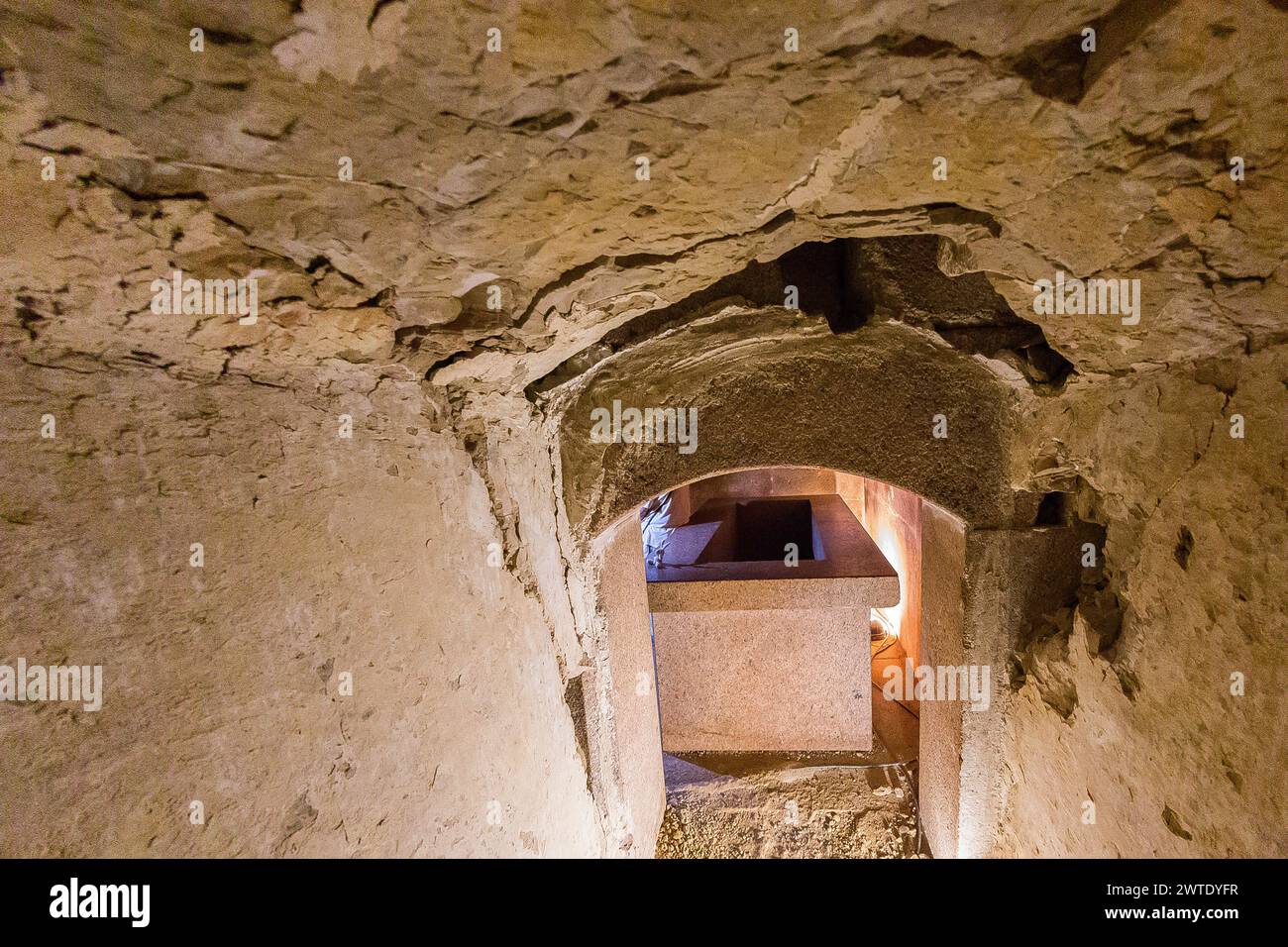 Egypt, Fayum region, El Lahun, pyramid of Sesostris II, view on the the ...