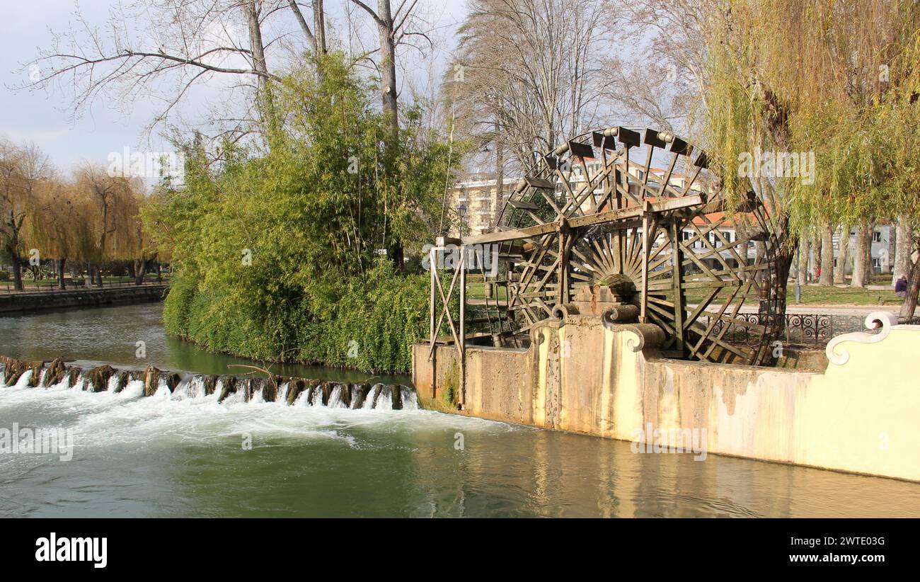 Replica of the old-time wooden Hydraulic Wheel typical for Nabao River ...