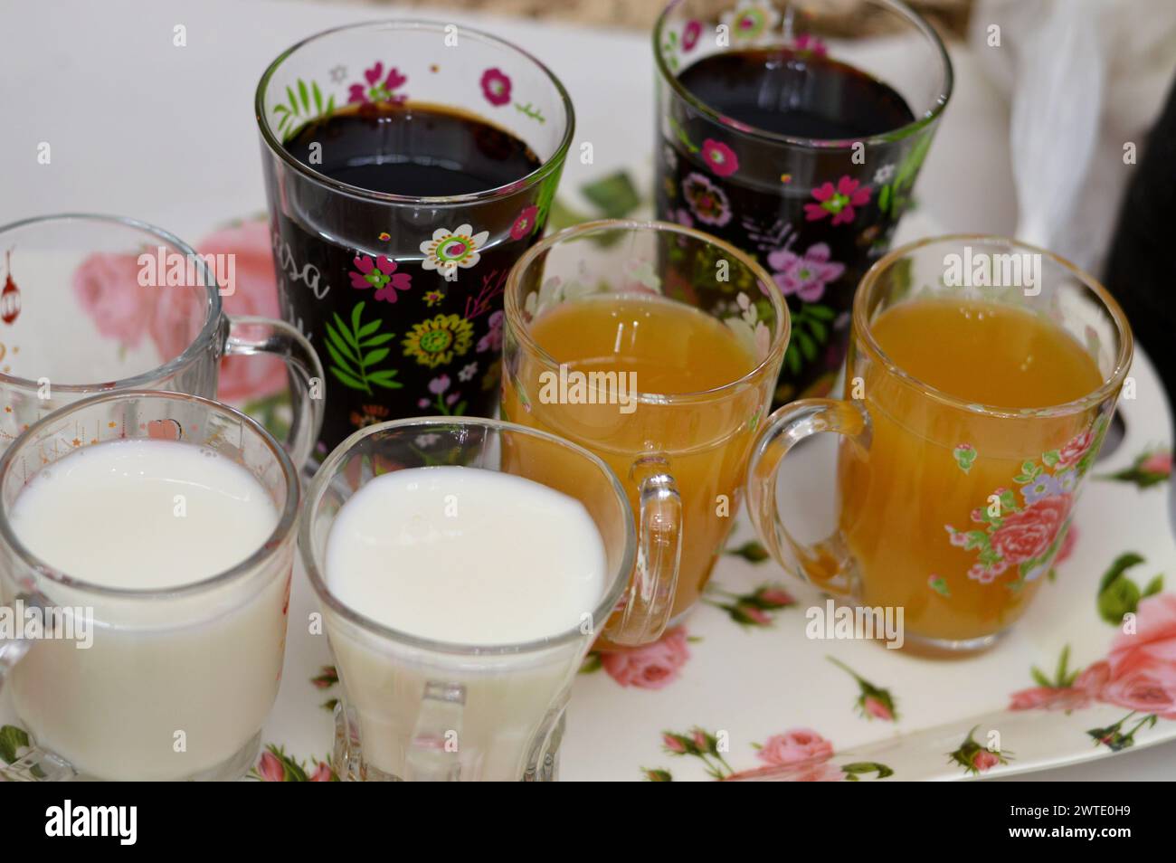 Ramadan drinks after fasting at iftar hour, white Sobia, Tamarind drink ...