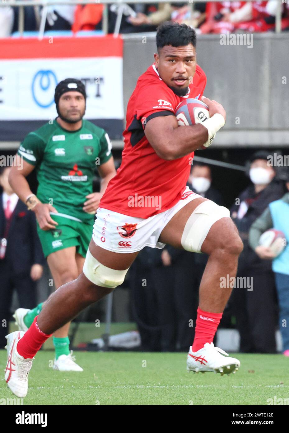 Tokyo, Japan. 17th Mar, 2024. Toshiba Brave Lupus Tokyo flanker Asaeli ...