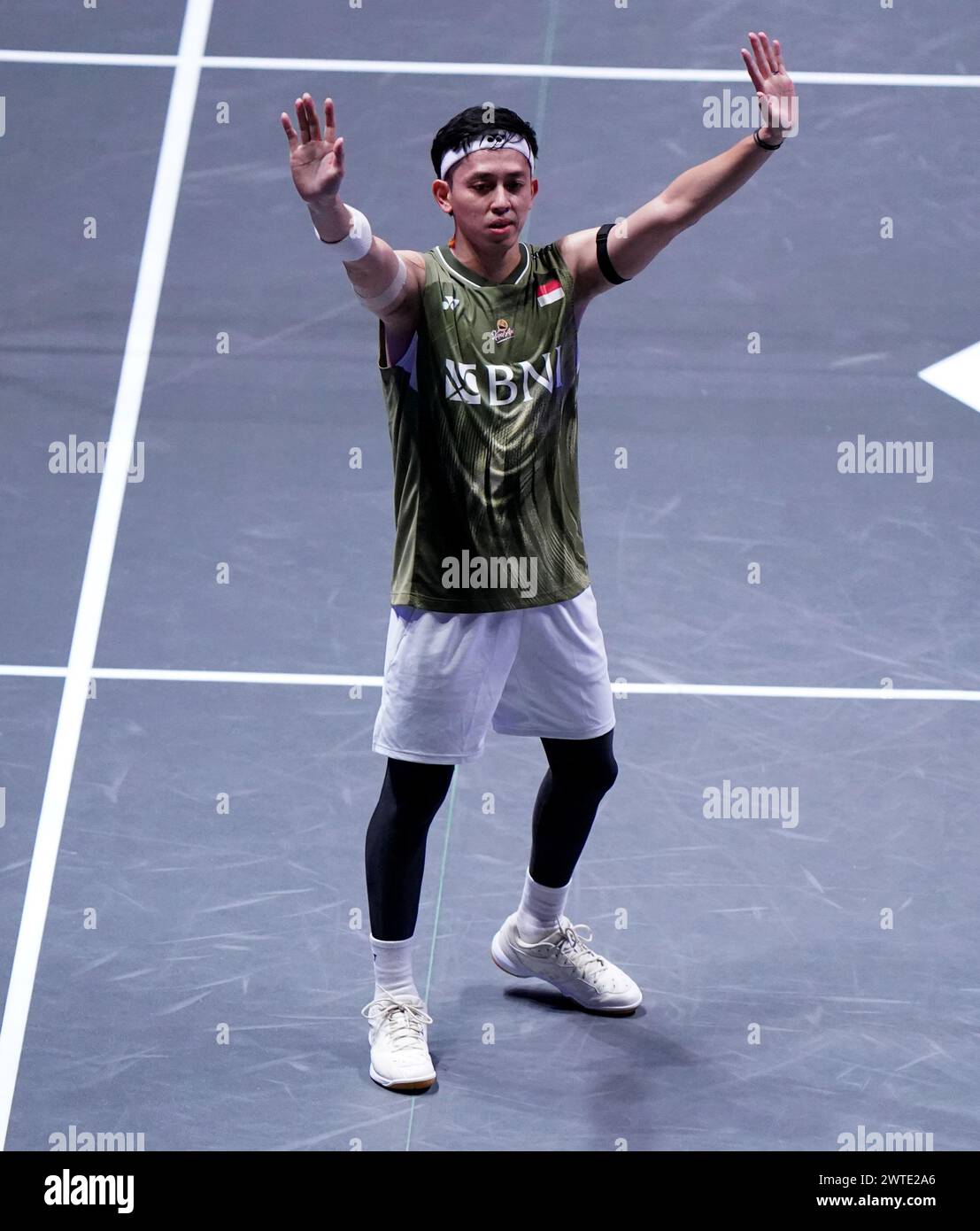 Indonesia's Muhammad Ardianto celebrates victory against Malaysia's ...