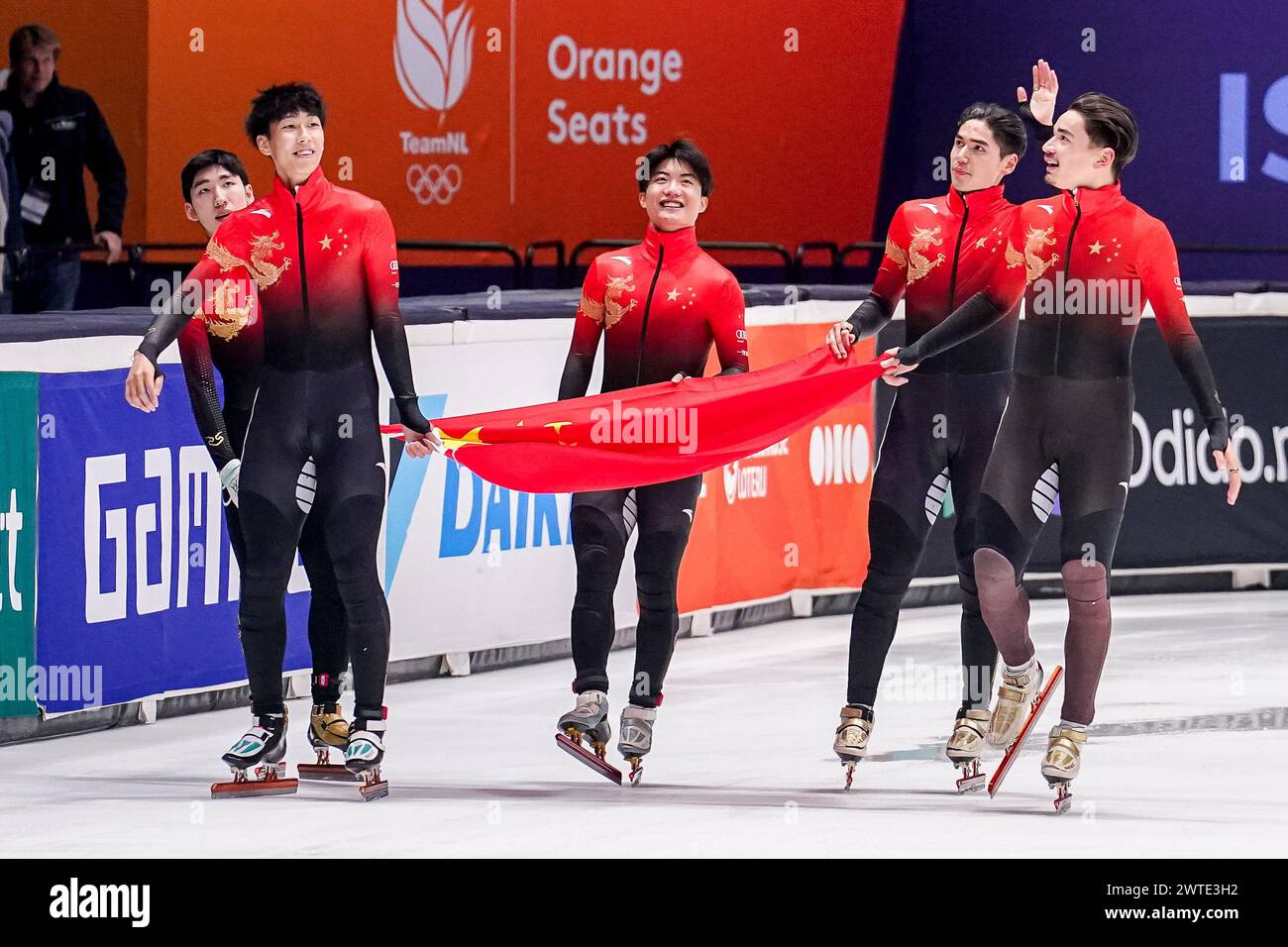 ROTTERDAM, NETHERLANDS - MARCH 17: Xiaojun Lin of China, Shaoang Liu of ...