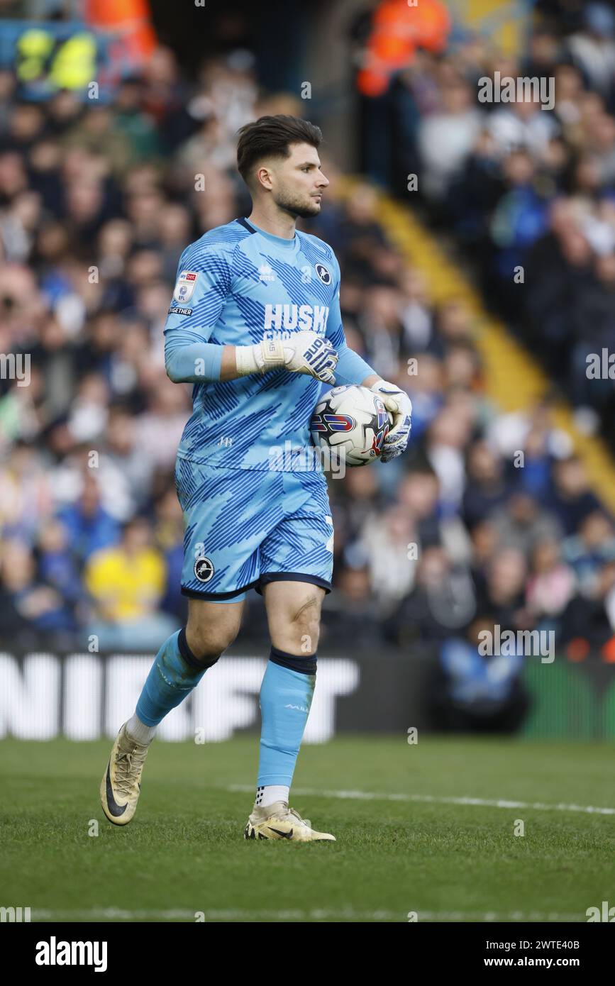 Millwall goalkeeper Matija Sarkic during the Sky Bet Championship match ...