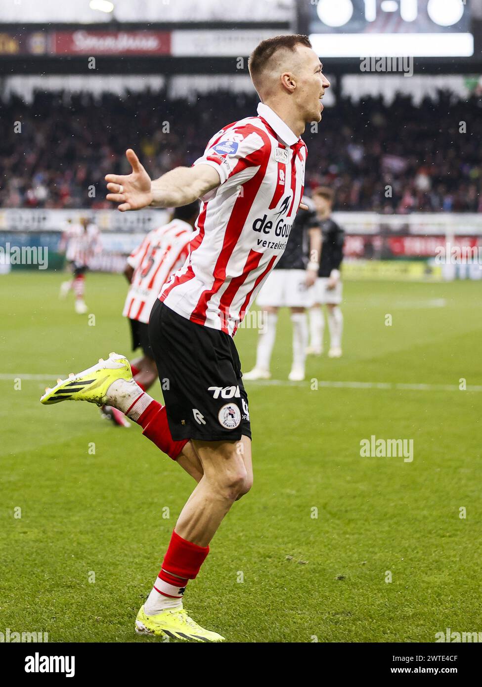 ROTTERDAM - Arno Verschueren of Sparta Rotterdam celebrates the 2-0 ...