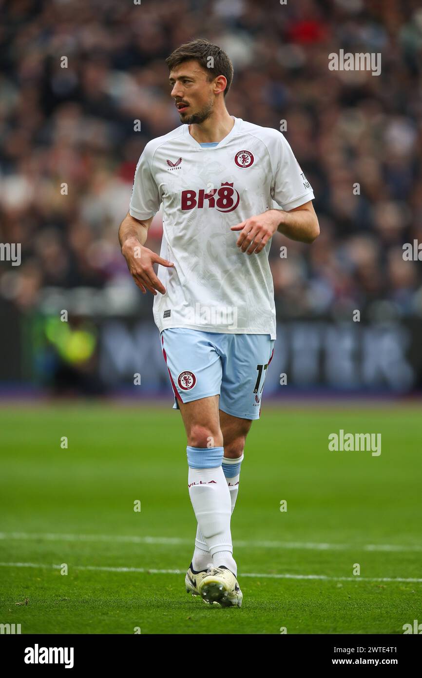 Clément Lenglet of Aston Villa during the Premier League match West Ham ...