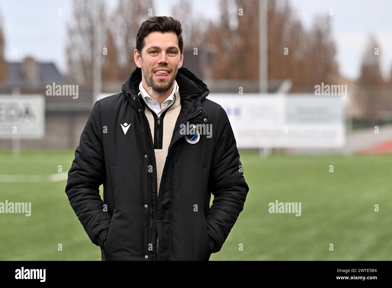 Aalter, Belgium. 16th Mar, 2024. Guilian Preud'homme of Club Brugge ...