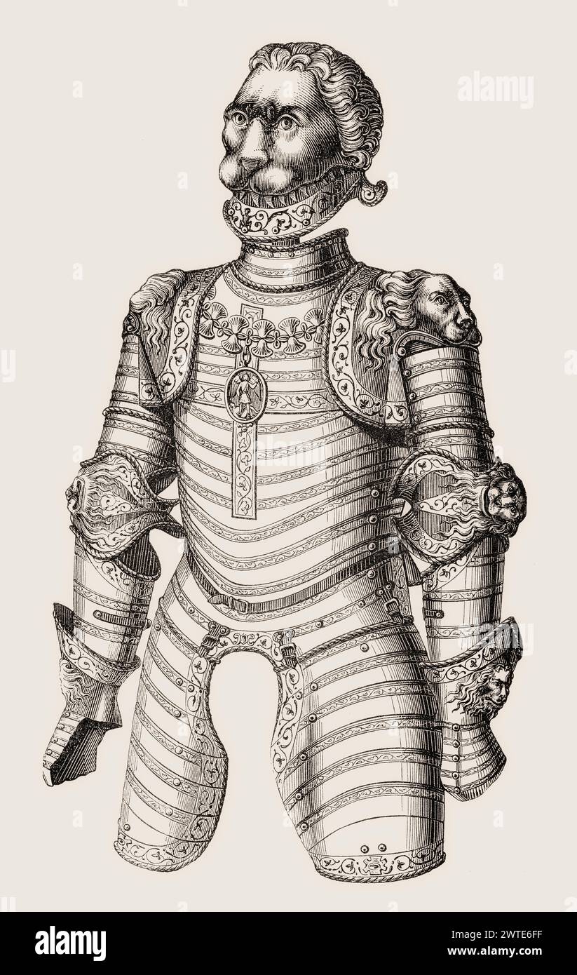The armour with lions, probably belonged to Francis I, parade armour ...