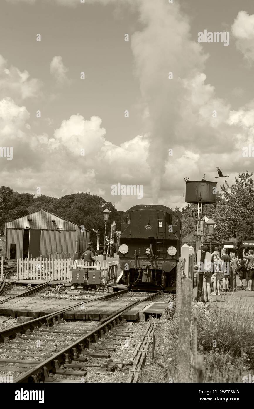 Steam locomotive IVATT CLASS, 41298, standing in Havenstreet Station ...