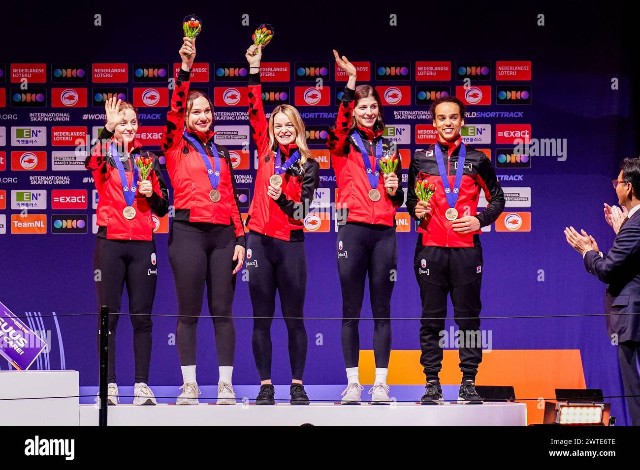 ROTTERDAM, NETHERLANDS - MARCH 17: Danae Blais of Canada, Kim Boutin of ...