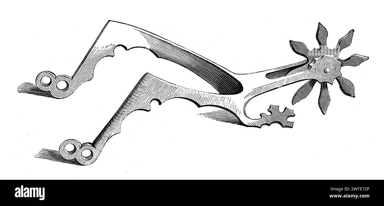 German spurs with rowels, 16th-century Stock Photo - Alamy