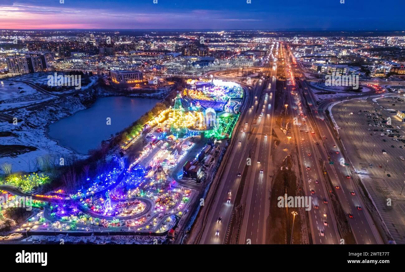 Aerial view of Laval, Quebec in winter Stock Photo - Alamy