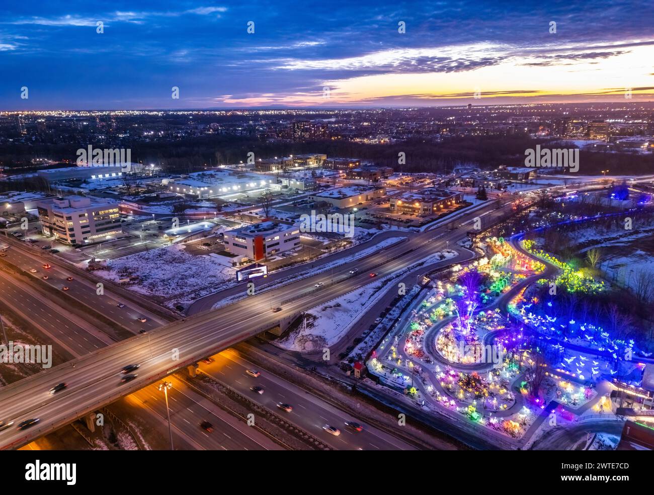 Aerial view of Laval, Quebec in winter Stock Photo - Alamy