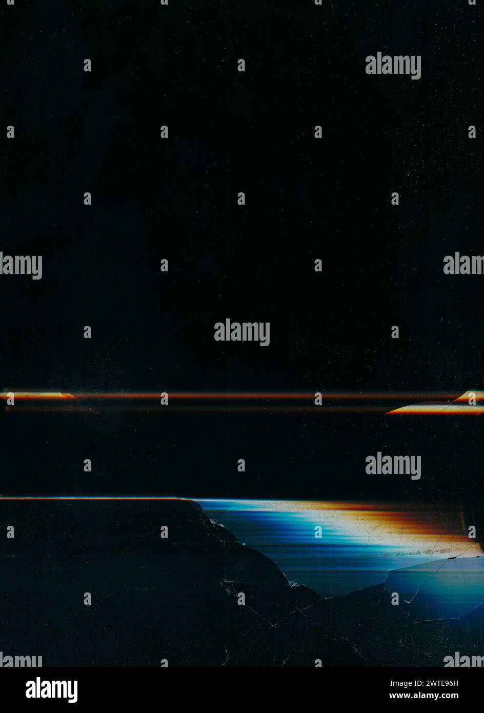 Damaged display matrix glitch broken glass dust Stock Photo - Alamy