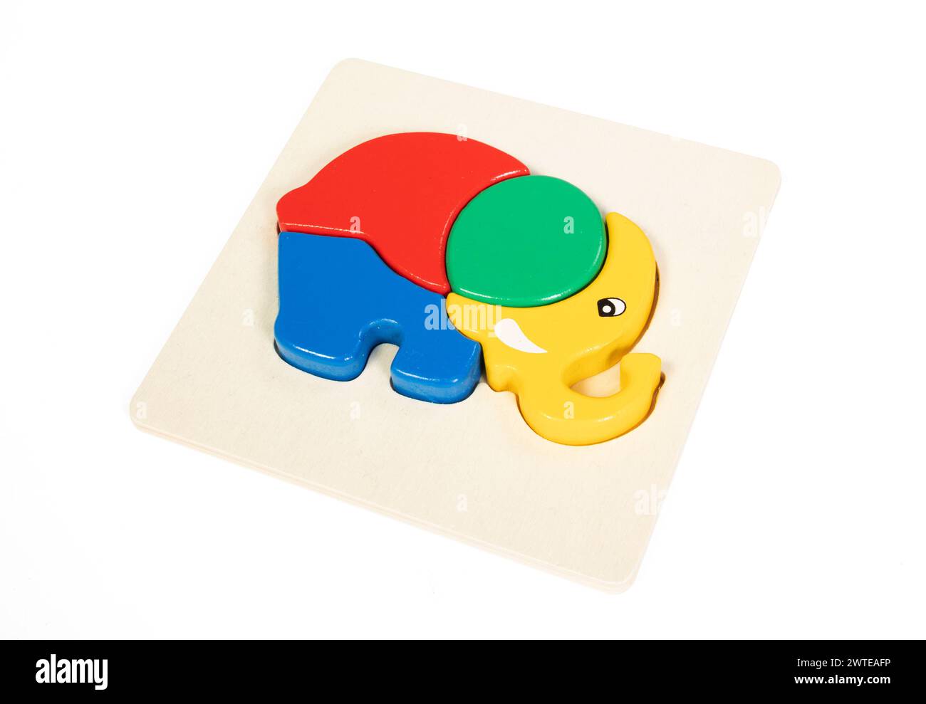 Elephant puzzle pieces for a toddler, isolated Stock Photo - Alamy