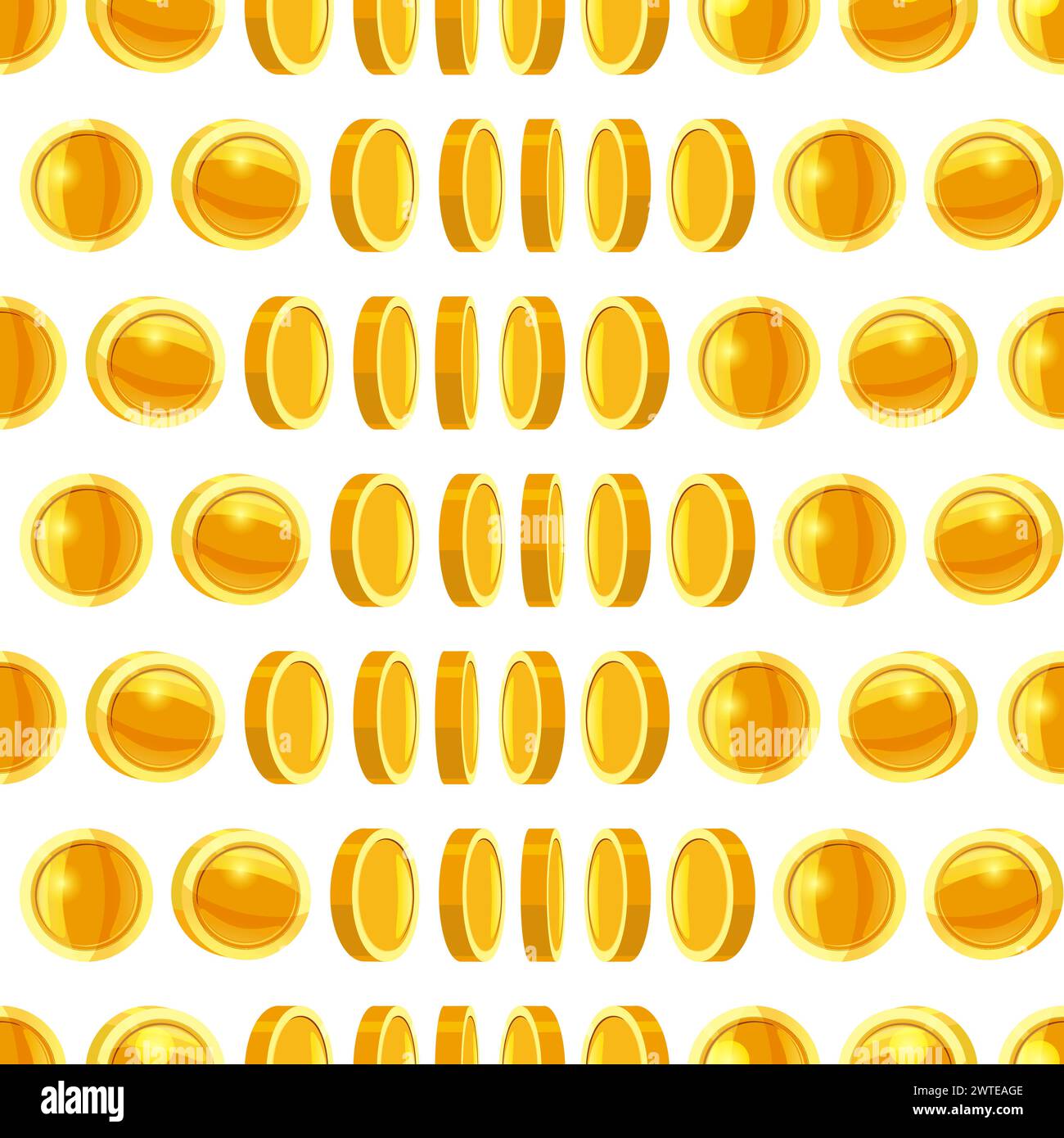 Gold coin animation sprites flip, rotate Stock Vector Image & Art - Alamy