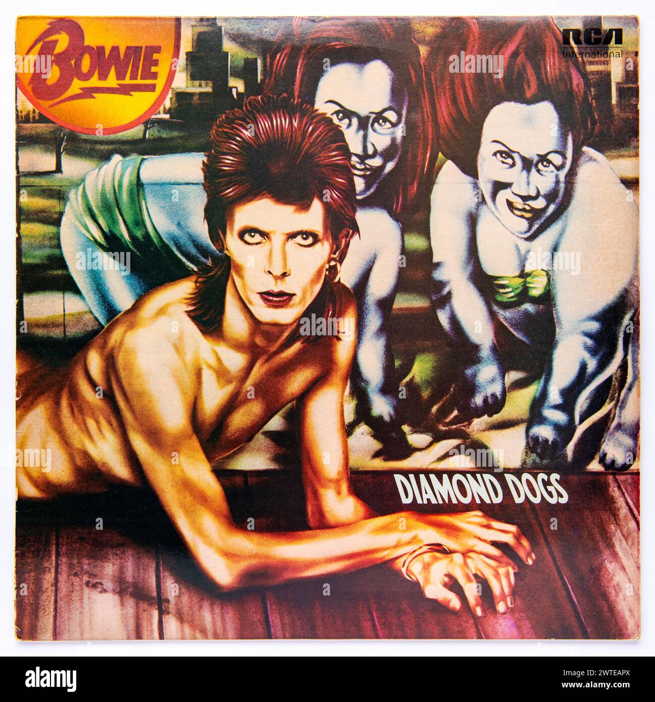 LP cover of Diamond Dogs, the eighth studio album by David Bowie, which was released in 1974 ...