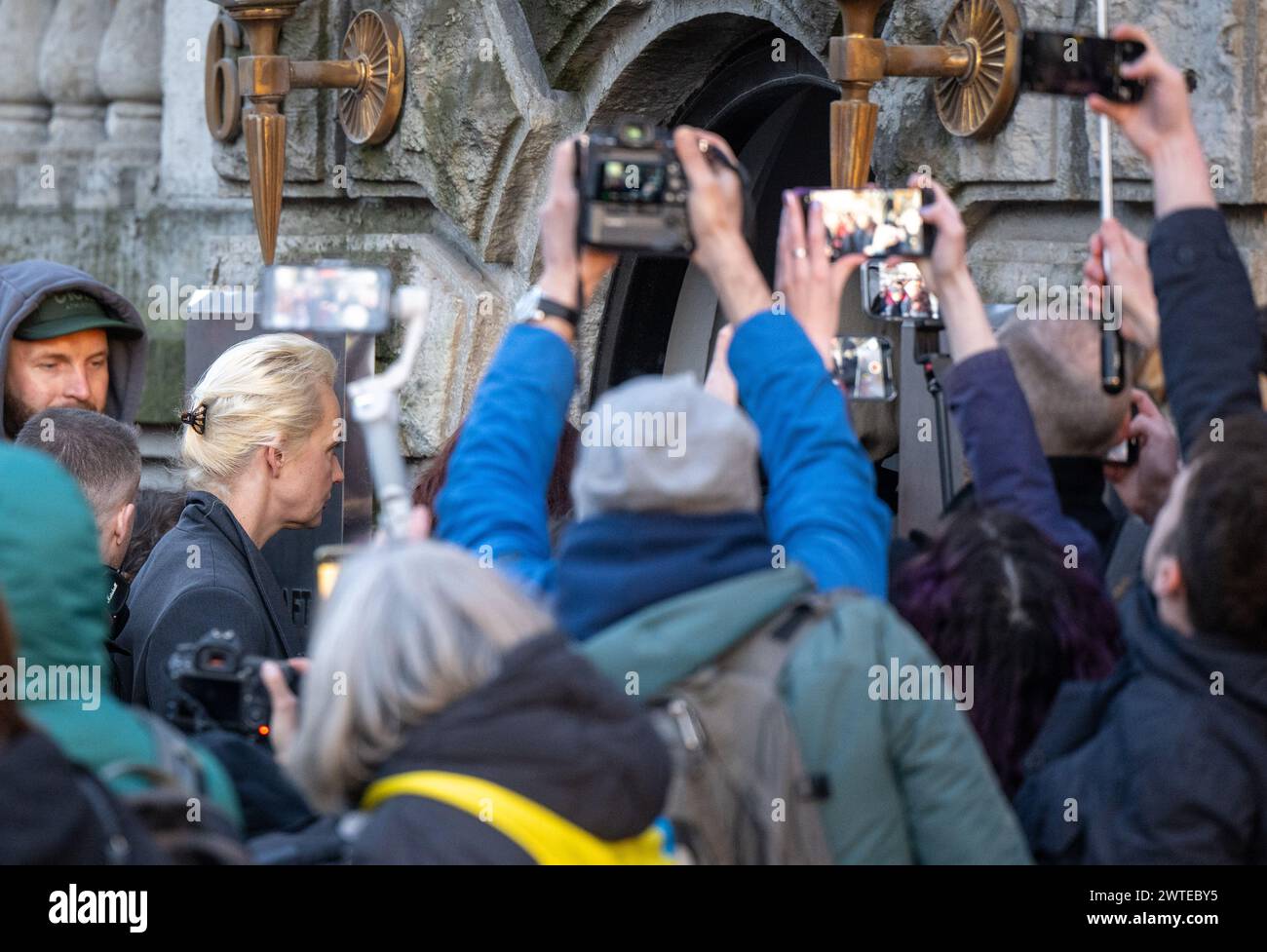 Berlin, Germany. 17th Mar, 2024. Yulia Navalnaya (2nd from left), widow ...