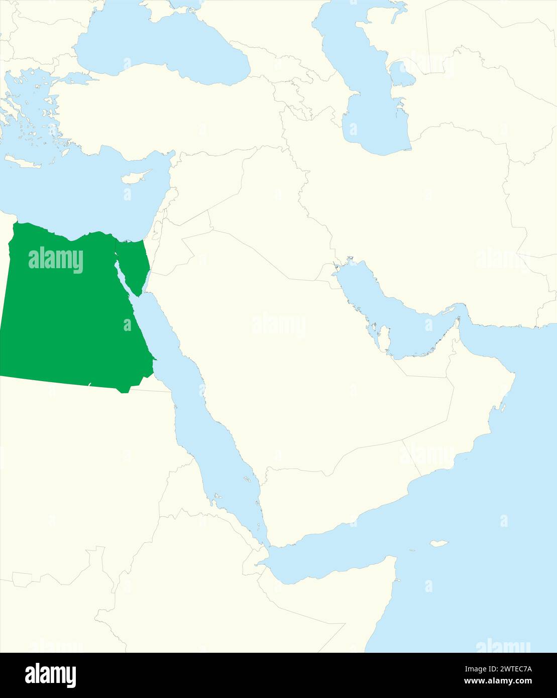Green map of EGYPT inside beige map of the Middle East Stock Vector ...