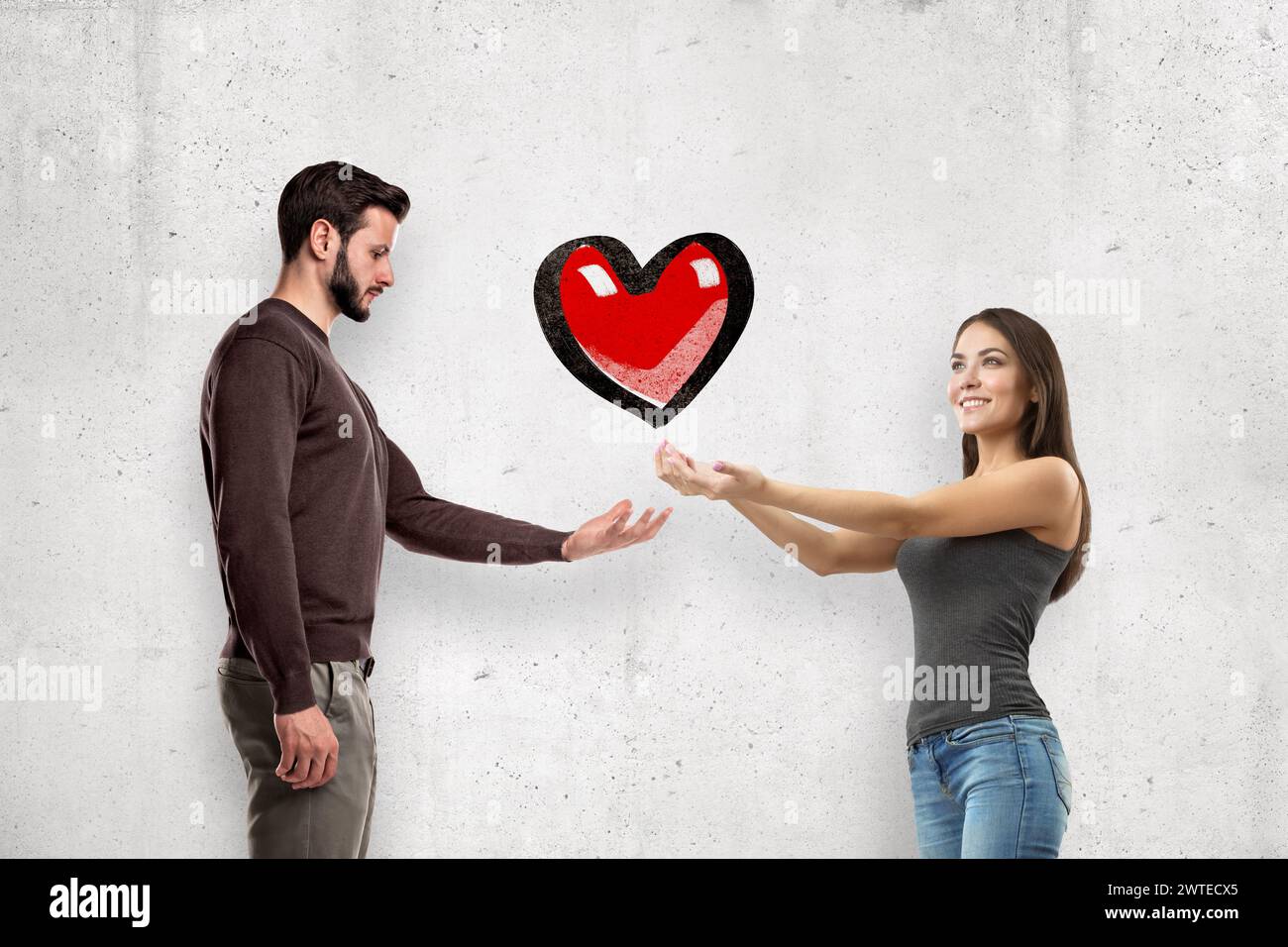 Handdrawn heart hi-res stock photography and images - Alamy
