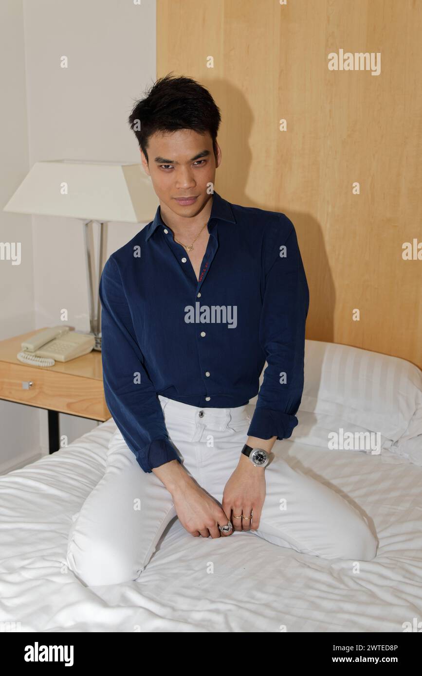 Paris,France. 17th Mar, 2024, Model and actor Jeremy Bellet and his ...