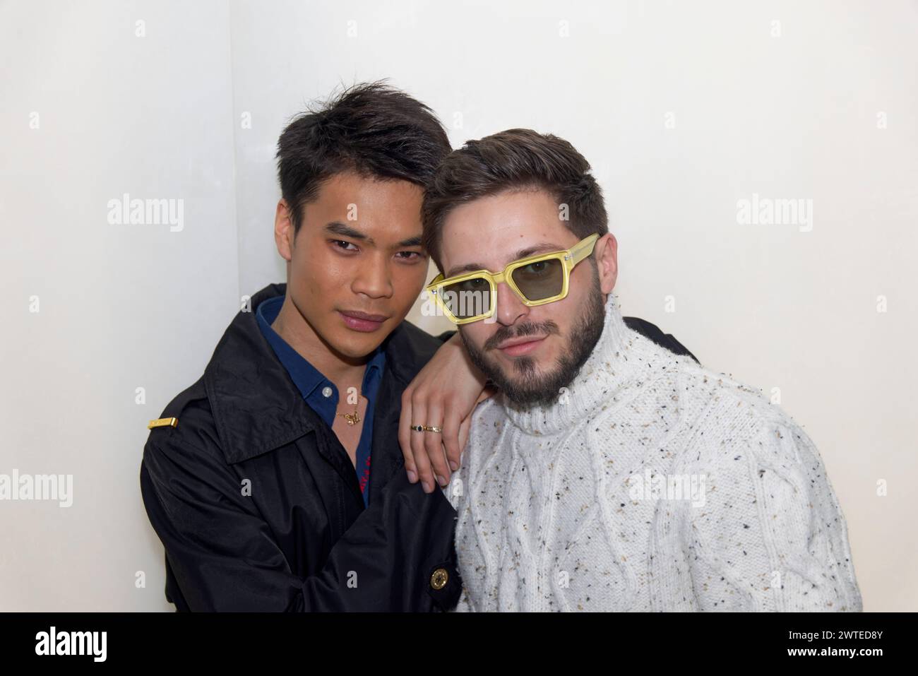 Paris,France. 17th Mar, 2024, Model and actor Jeremy Bellet and his ...
