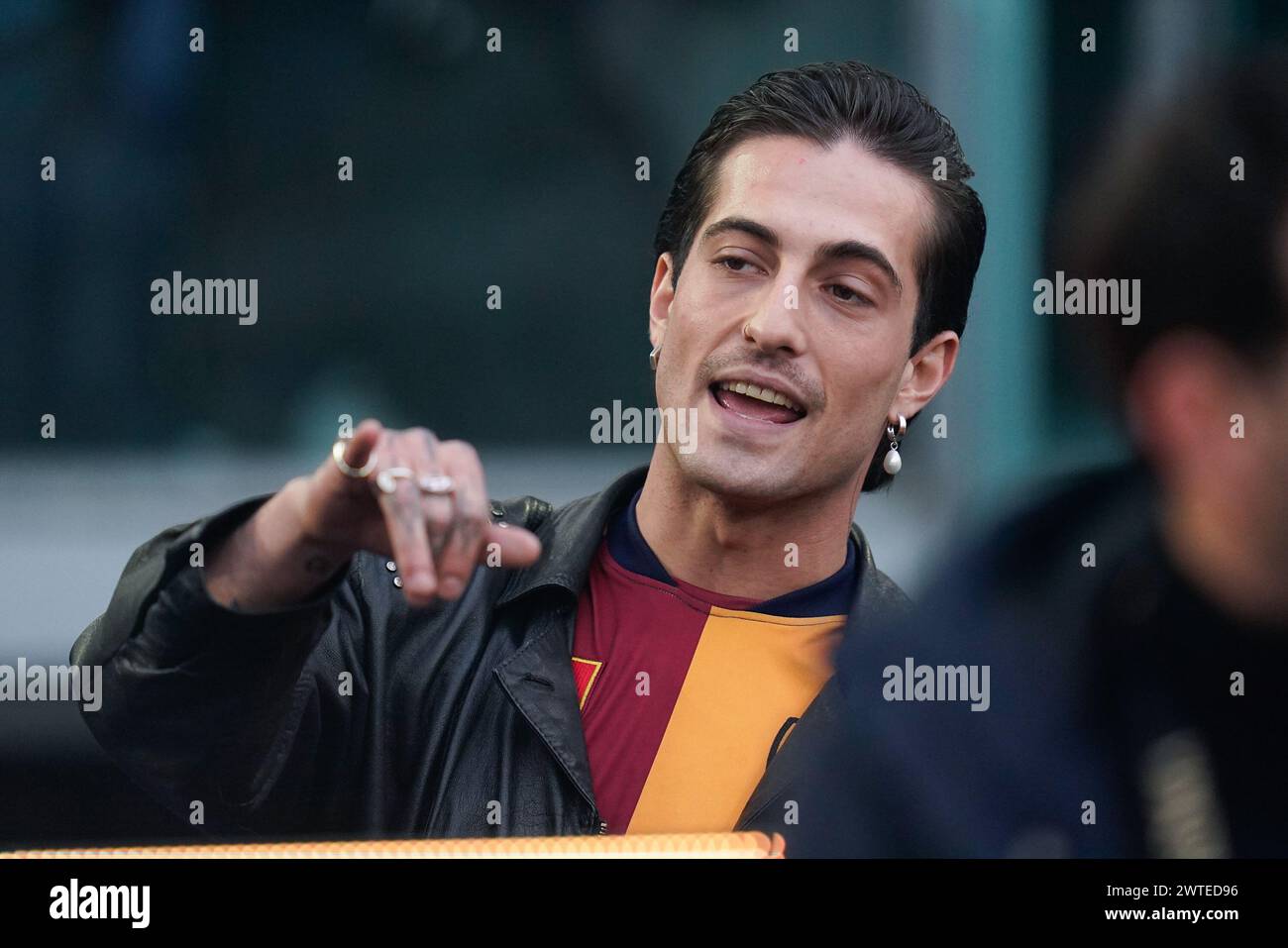 Rome, Italy. 17th Mar, 2024. Damiano David Italian singer of Maneskin ...