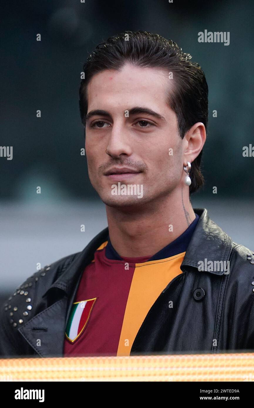 Rome, Italy. 17th Mar, 2024. Damiano David Italian singer of Maneskin ...