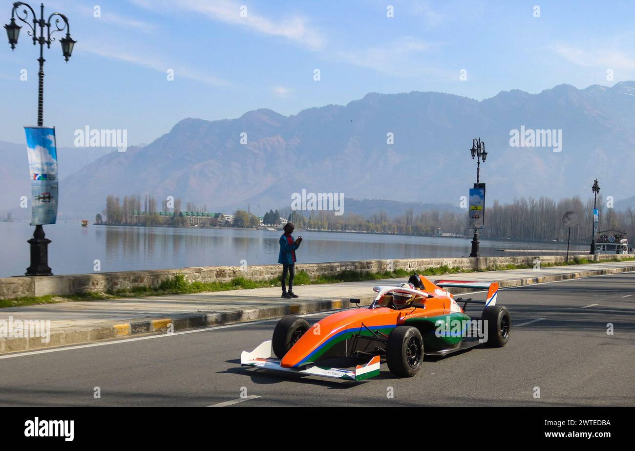 Srinagar, Kashmir, India. 17th Mar, 2024. March 17, 2024, Srinagar, India : Formula 4 driver ...