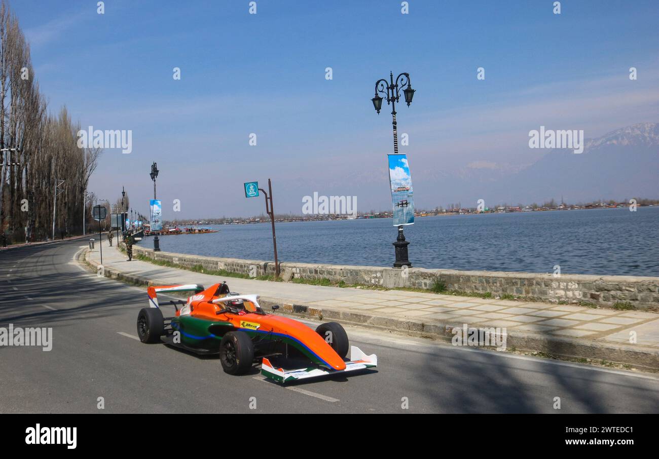 Srinagar, Kashmir, India. 17th Mar, 2024. March 17, 2024, Srinagar, India : Formula 4 driver ...