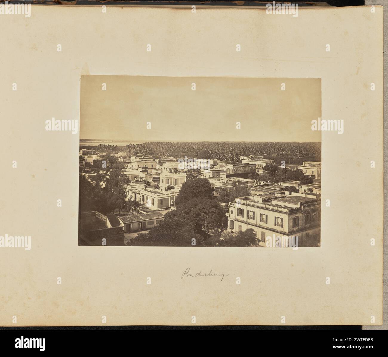 Pondicherry. Unknown, photographer about 1870s Elevated view of a ...