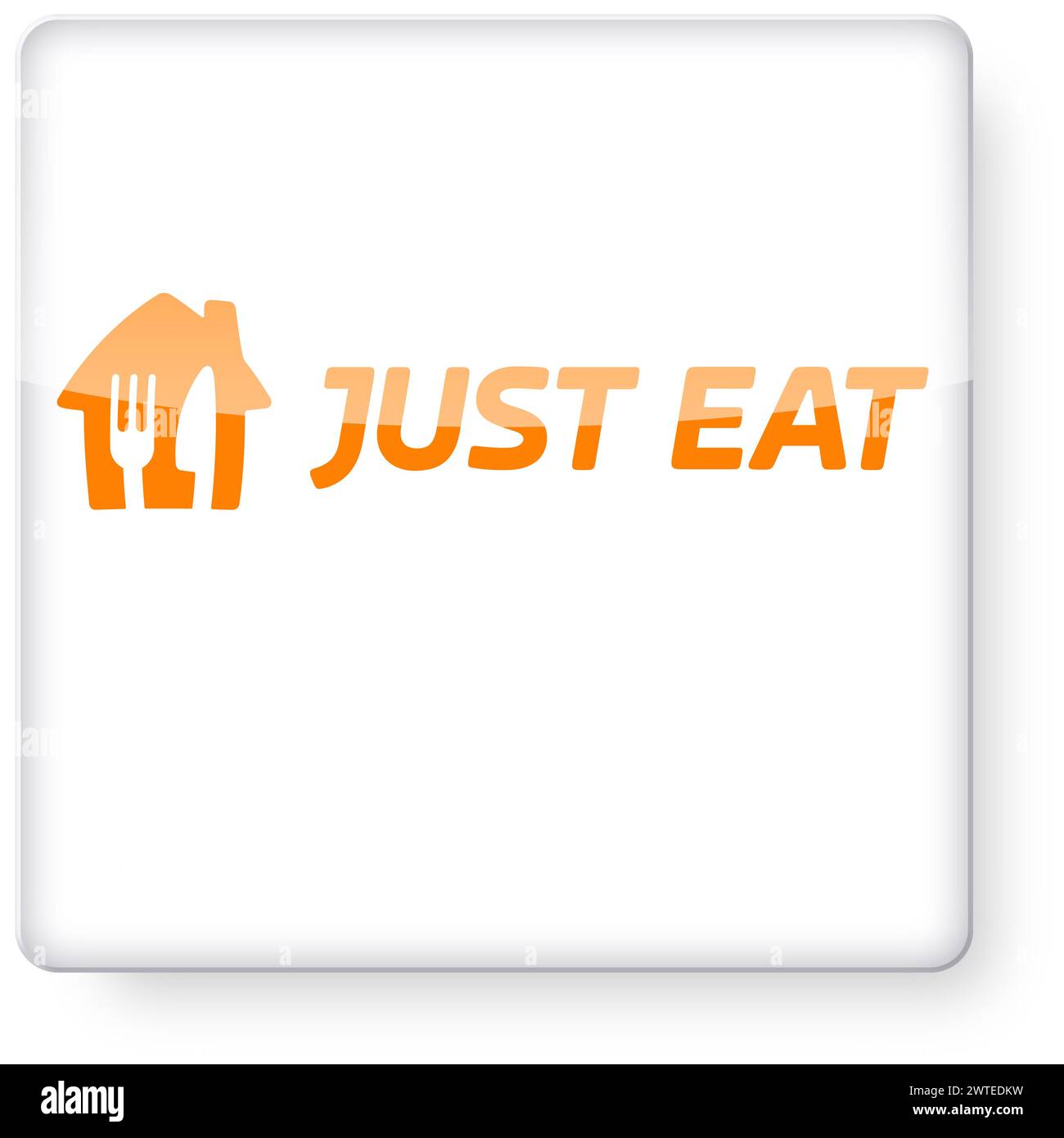 Just Eat logo as an app icon. Clipping path included Stock Photo - Alamy