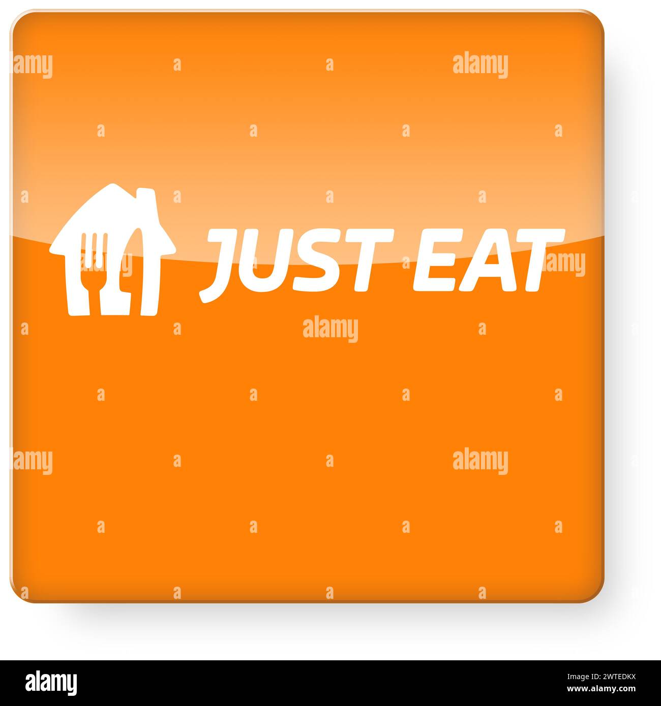 Just Eat logo as an app icon. Clipping path included Stock Photo - Alamy