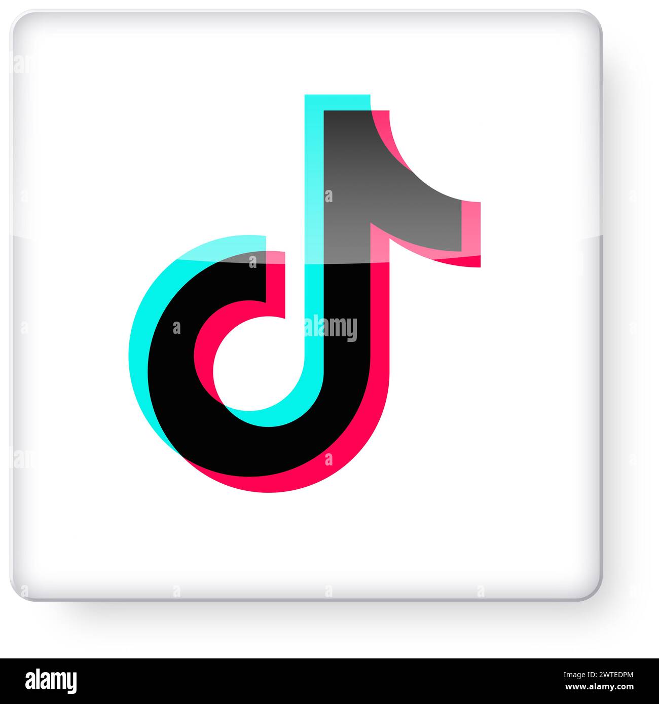 Tik tok button icon Cut Out Stock Images & Pictures - Alamy