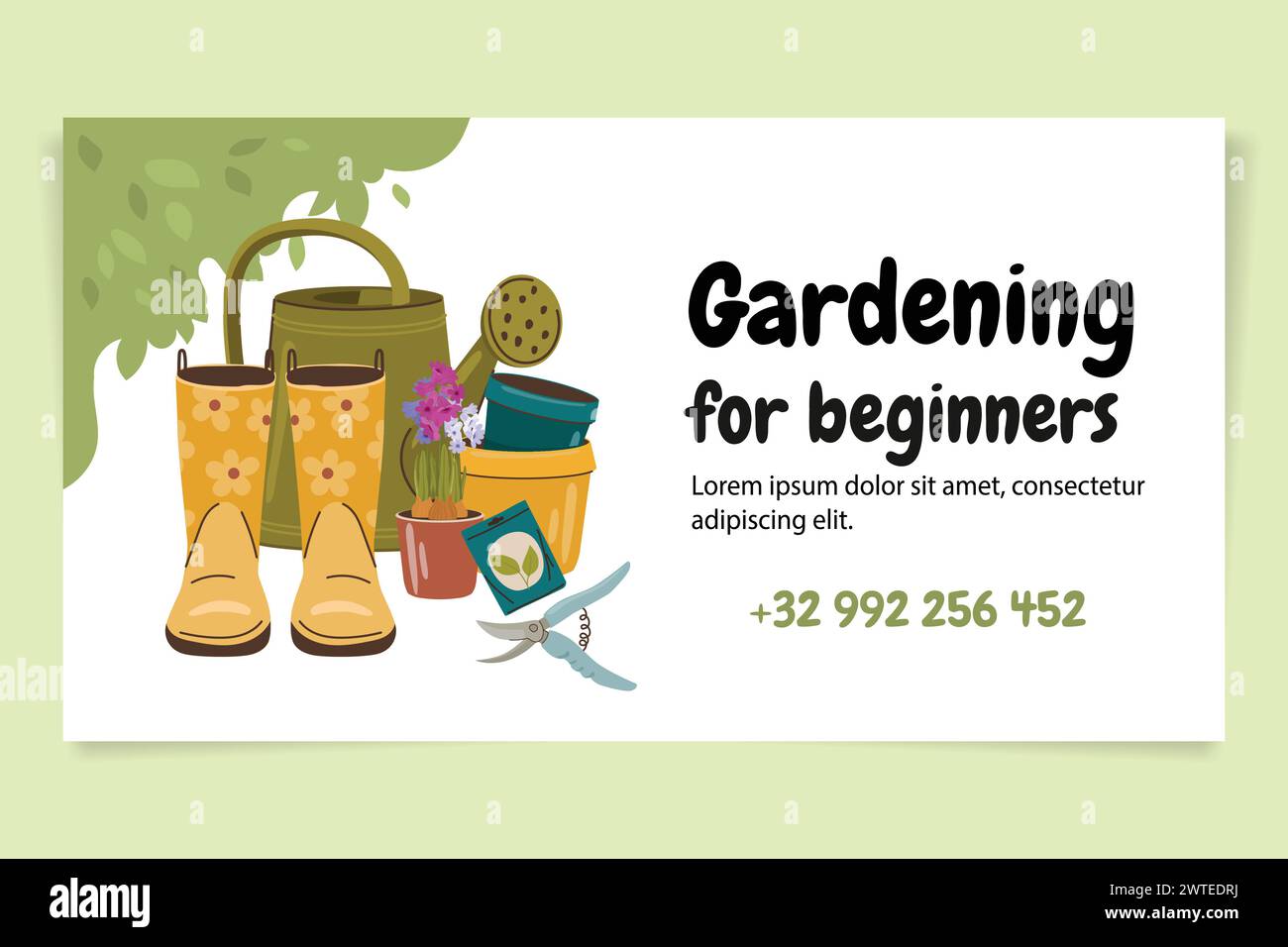 Card template for gardening store Stock Vector Image & Art - Alamy