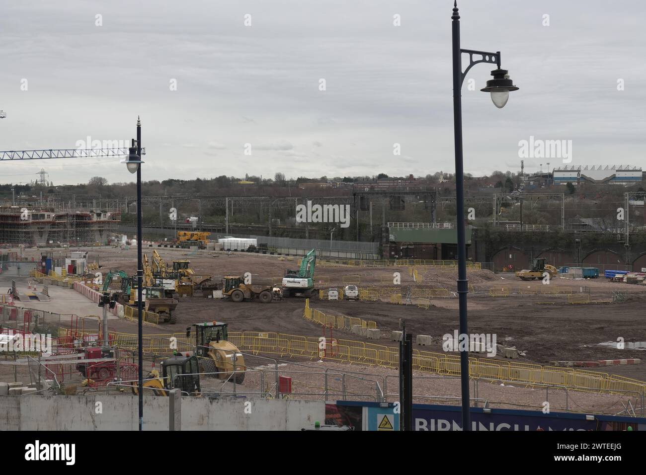 HS2 Birmingham - Curzon Street - Railway Construction Stock Photo - Alamy